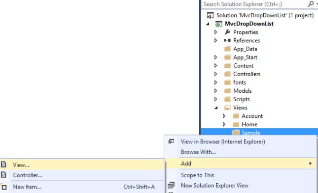 Working With DropDownList in MVC 5 Using jQuery